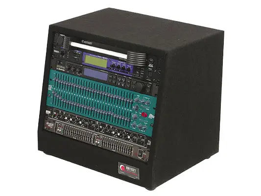 Odyssey Cases CRS08 Carpeted 8 Space Studio Slant Rack