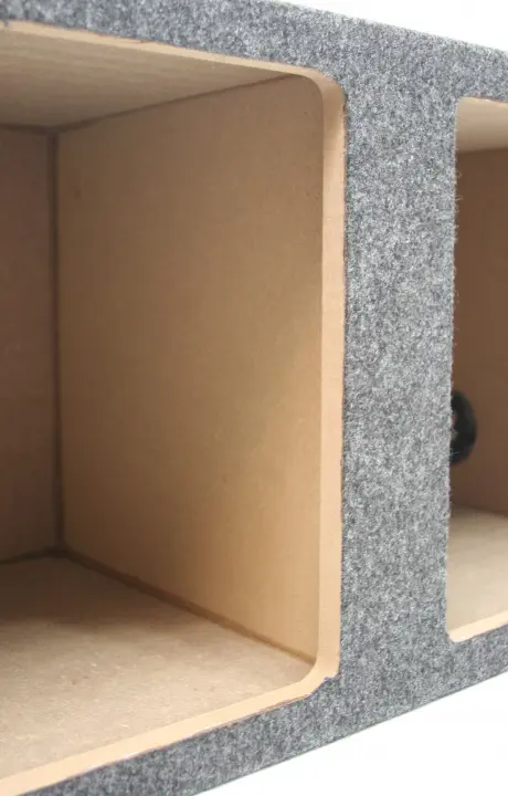 Sub Boxes Square Dual 10" Subwoofer Unloaded Enclosure Box