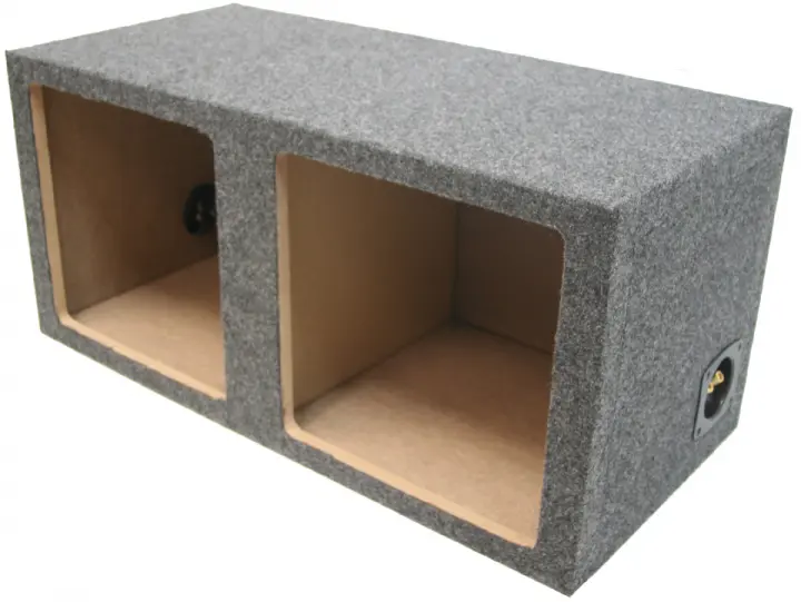 Sub Boxes Square Dual 12" Subwoofer Unloaded Enclosure Box | 212SQ_E2