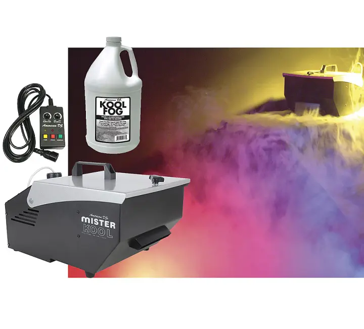 American DJ Mister Kool Low Laying Fog Smoke Machine with 1 Gallon of ...