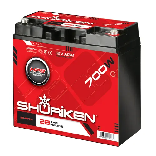 Shuriken SK-BT28 Car Audio Power Cell 12V 700W / 28 AMP Hours Compact ...