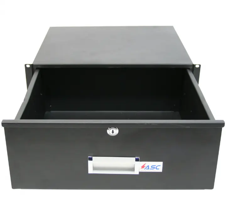 19" Rack Mount 4U Locking Drawer Pro Audio DJ or Server Rack Lock ...