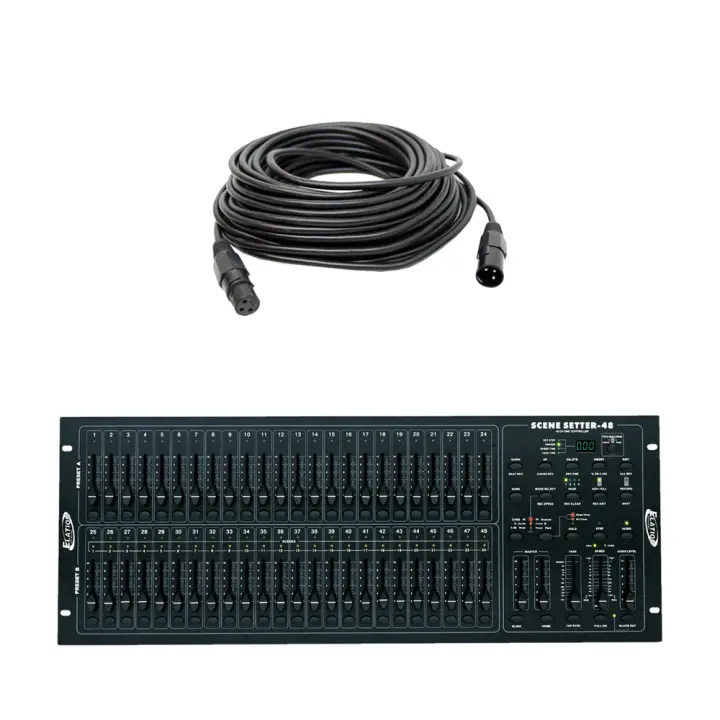 American DJ SCENE SETTER-48 48 Channel DMX Dimming Console with 50-Feet ...