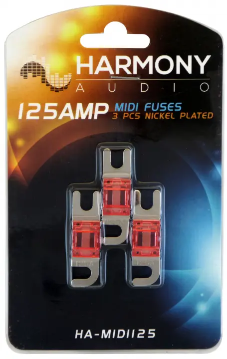 Harmony Audio HA-MIDI125 Car Stereo Fuseholder 3 Pack 125 Amp MIDI ...