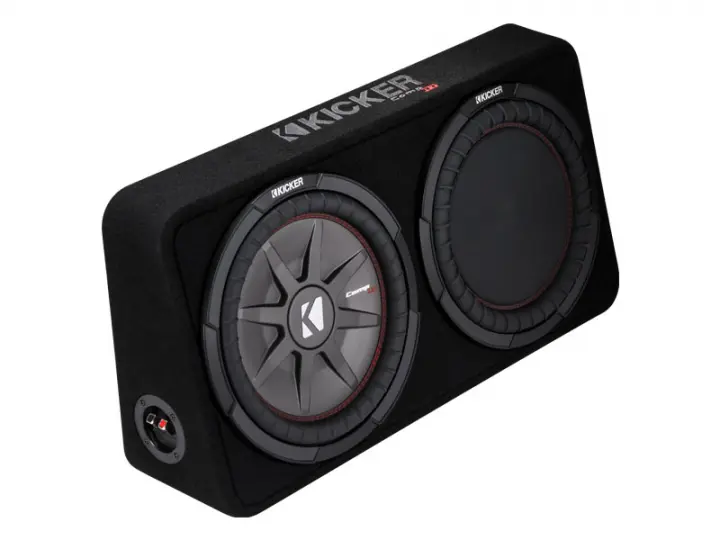 Kicker 43TCWRT122 12" CompR Series Sub 500W RMS 2 Ohm Thin Profile Loaded Subwoofer Enclosure