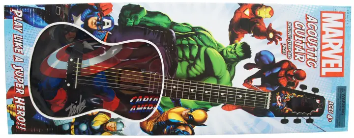 Peavey Marvel Avengers Captain America Graphic 1/2 Size Acoustic Guitar ...