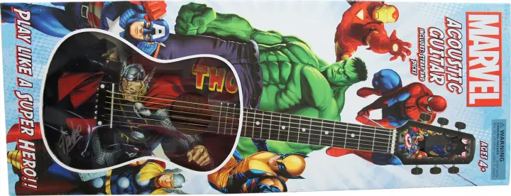 Peavey Marvel Avengers Thor Graphic 1/2 Size Acoustic Guitar Signed by ...
