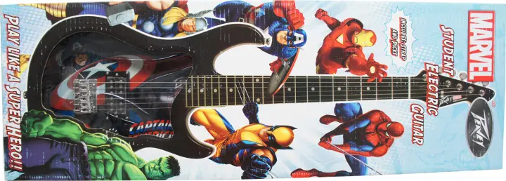 Peavey Marvel Avengers Captain America 3/4 Size Electric Guitar Signed ...