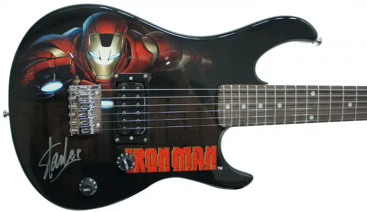 Peavey Marvel Avengers Iron Man 3/4 Size Electric Guitar Signed by Stan ...