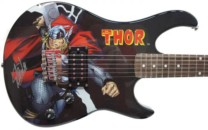 Peavey Marvel Avengers Thor 3/4 Size Electric Guitar Signed by Stan Lee ...