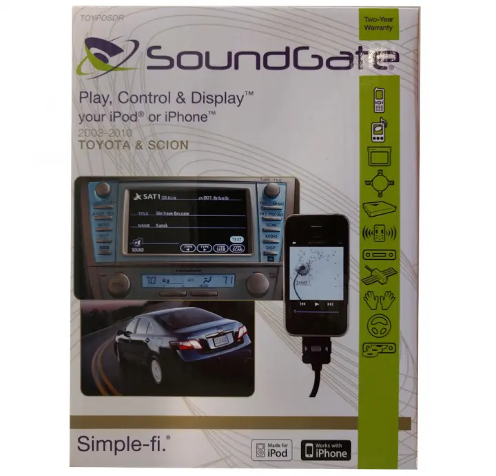 Soundgate TOYPDSDR Toyota Scion 200-3-2010 Factory Radio iPod Interface ...