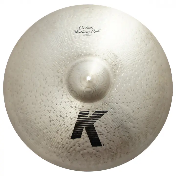 Zildjian 22" K Custom Series Medium Ride Drumset Cast Bronze Cymbal ...