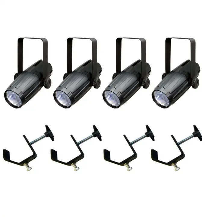 Chauvet DJ Lighting (4) LED Pinspot 2 Disco Mirror Ball Spot Light with ...