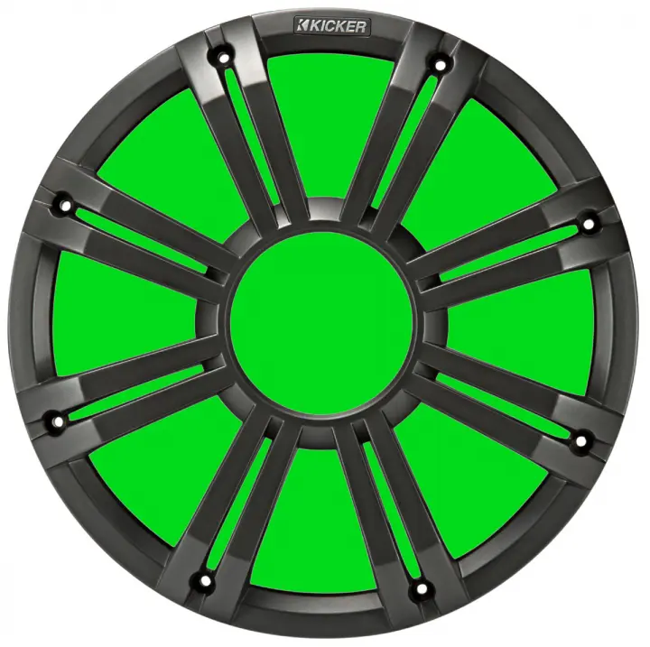 Kicker 45KMG12C Marine Boat 12" Subwoofer Charcoal Multi Color Light ...