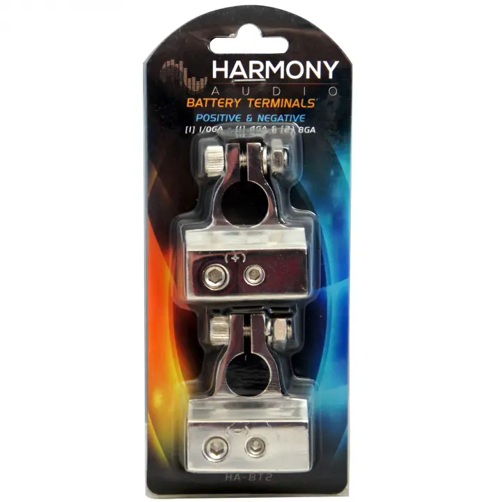 Harmony Audio HA-BT2 Car Audio Battery Terminal Pair 2GA - 4GA (2) 8GA ...