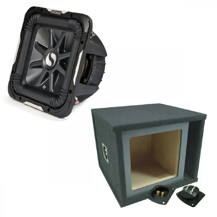 Kicker 44L7S154 Solo-Baric 15 Square L7 Dual 4-Ohm Sub and ASC 115SQV ...
