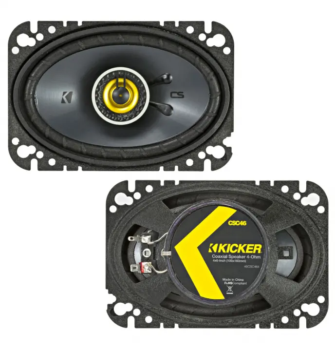 Kicker 46CSC464 Car Audio 4x6" Coaxial Full Range Stereo Speakers Pair ...