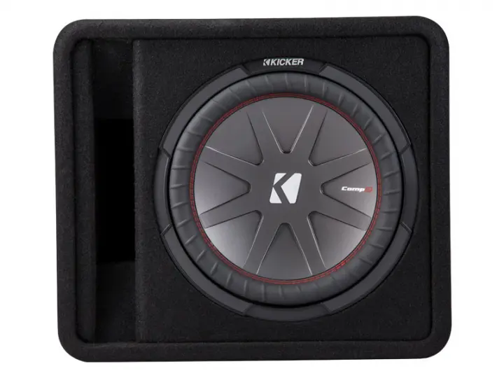 Kicker 43VCWR122 12" CompR Series Sub 500W RMS 2 Ohm Vented Loaded Subwoofer Enclosure - Limted ...