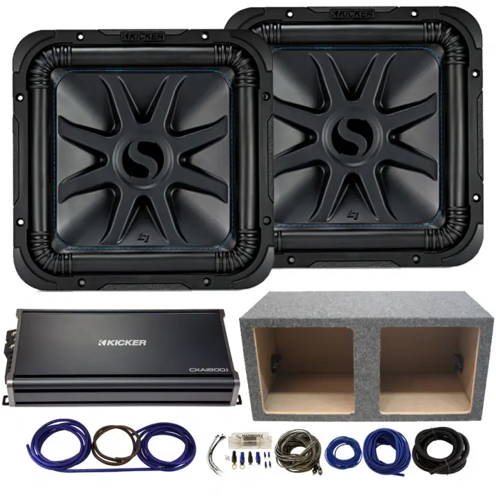 Kicker 44L7S152 15" L7 Subs with 43CXA18001 Amplifier & Sealed ...