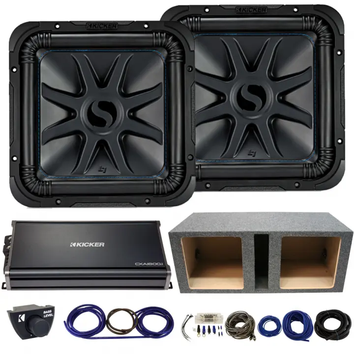 Kicker 44L7S152 15" L7 Subs with 43CXA18001 Amplifier Vented Sub Box ...