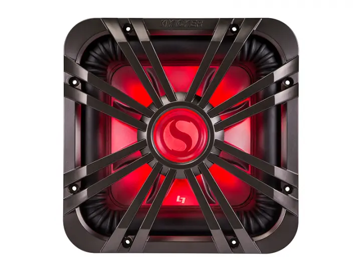 Kicker L7S12 Solo-Baric Subwoofers Vented Box with Charcoal LED Grills