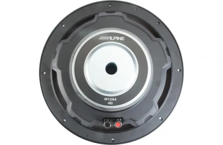 Alpine W12S4 Car Audio BassLine Series Sub Single 4 Ohm 500W Peak 12 ...