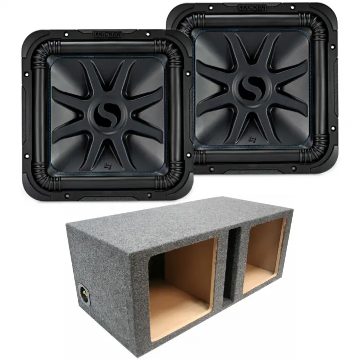 Loaded Dual Kicker 44L7S104 Car Audio Solo-Baric 10" Subwoofer Box Sub ...