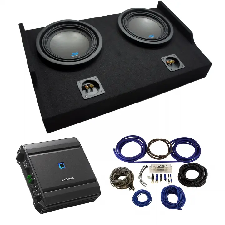 2015 - UP Ford F150 Super Cab Alpine Type S S-W10D2 Dual 10 Custom Sub Box with S2-A60M ...