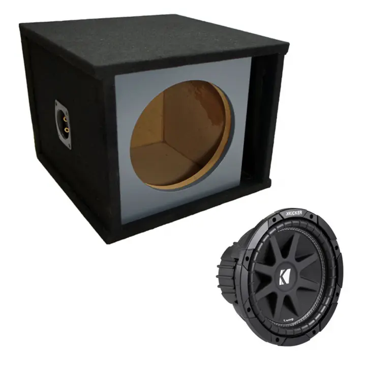 Premium Painted Face Single 10" Loaded Kicker C10 Vented Subwoofer Box ...