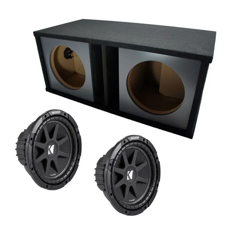 Premium Dual 10" Kicker C10 Loaded Subwoofer Box 2 Ohm (10C10-4)