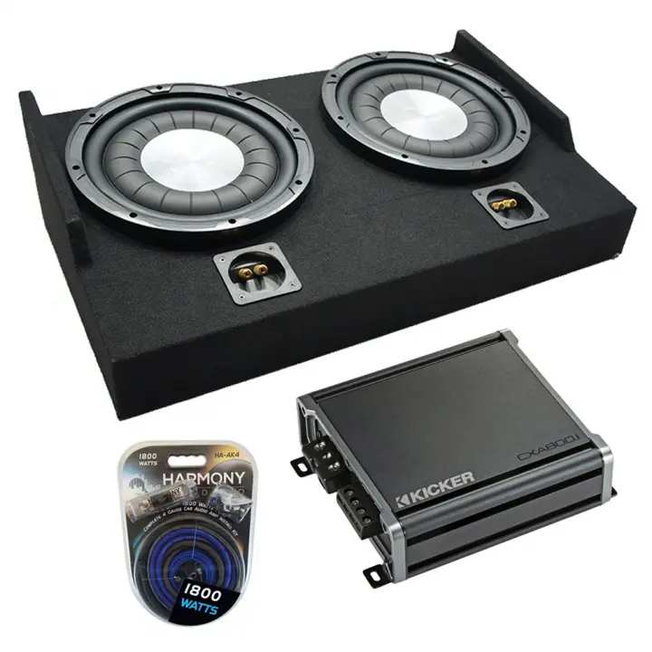 Harmony Audio HA-F124 Flatline 12 Inch Car Stereo Subwoofer Amp Bundle ...