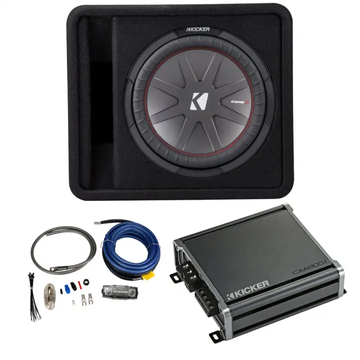 Kicker 43VCWR122 12" CompR Enclosure - Refurbished with CXA800.1 Amp ...