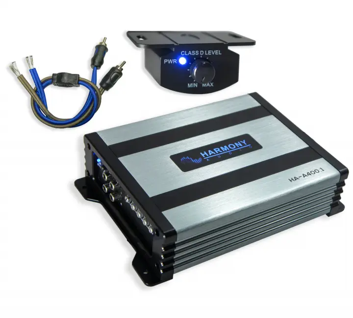 Kicker 47TRTP82 Car Audio Down Firing 8" Thin Sub Box Passive Radiator Bundle with Harmony HA ...