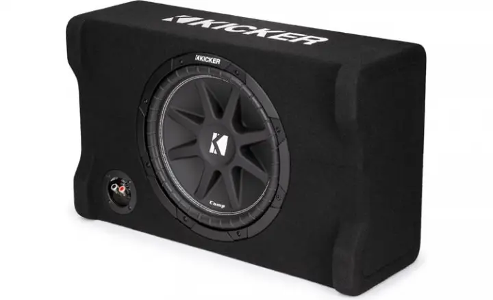 Kicker 48CDF124 Single 12-Inch Down-Firing Comp Sub Loaded Subwoofer ...