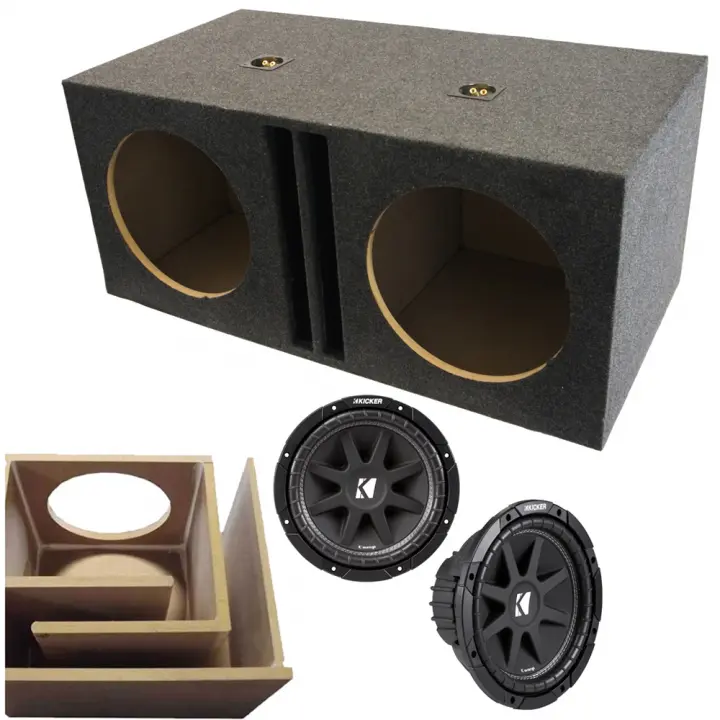 Custom Dual 15" Vented Loaded Kicker C15 Comp Subwoofer Box (10C15-4)