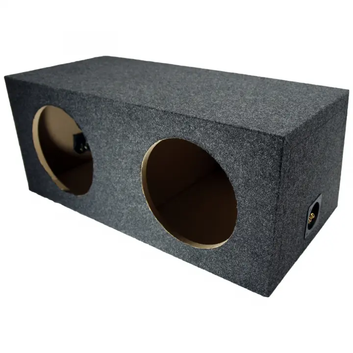 Car Audio Dual 10" Sealed Subwoofer Rear Angle Sub Box Enclosure 5/8 ...