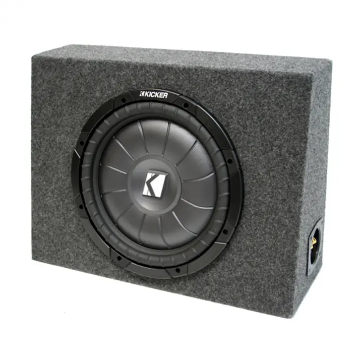 Kicker 43CVR102 10" CompVR CVR10 Series 400W RMS 2-Ohm Sub and ASC 110TRUCK Sub Box Enclosure