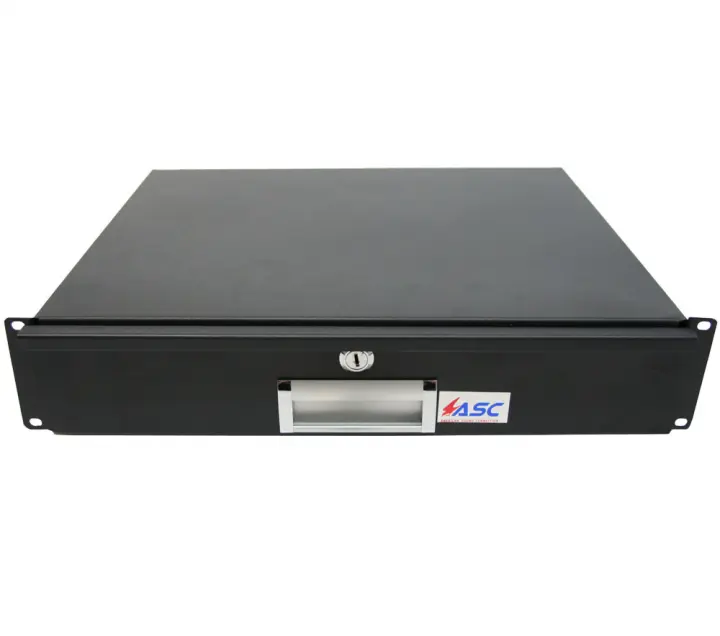19" Rack Mount 2U Locking Drawer Pro Audio DJ or Server Rack Lock ...