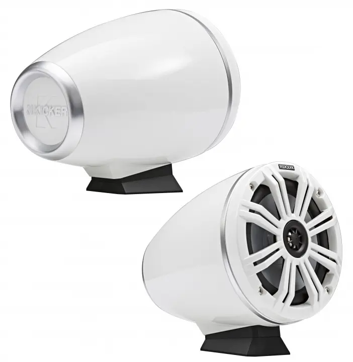 Kicker 46KMFC65W Marine Audio Boat Flat Surface Mount 6 1/2 Tower ...