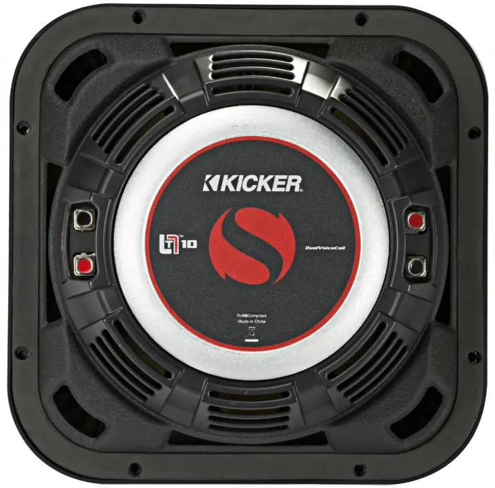 Kicker 46L7T102 Car Audio L7T Shallow Mount 10" Sub Square L7 Subwoofer ...