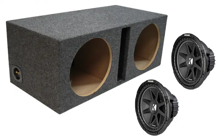 Kicker 43C124 12" Comp C12 Series 150W RMS 4 Ohm Sub and ASC PV212 Sub ...