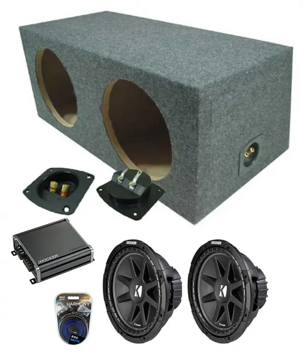 Kicker 43C124 12" Comp C12 Series 150W RMS 4 Ohm SVC Car Sub, 46CXA8001 ...