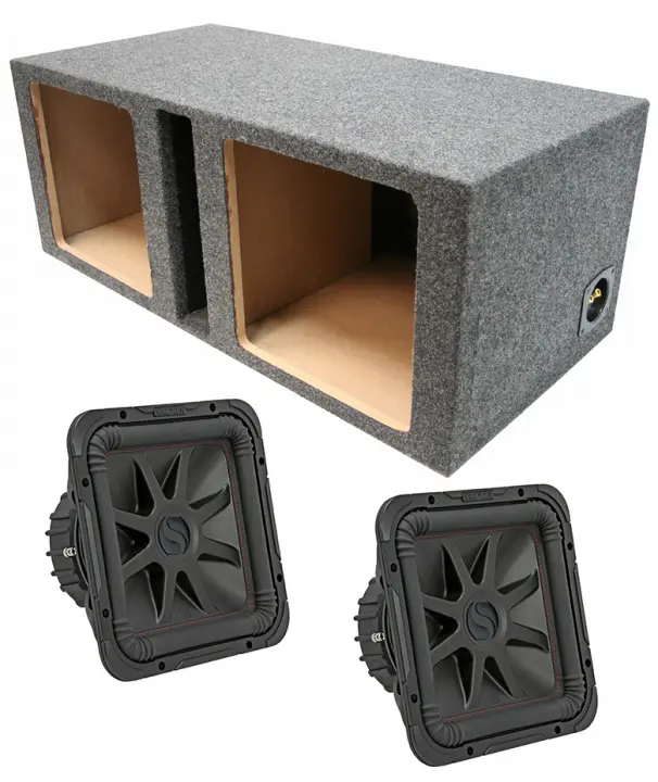 Kicker 44L7R124 L7 Square Subwoofer Dual 12" Custom Vent Sub Enclosure Box