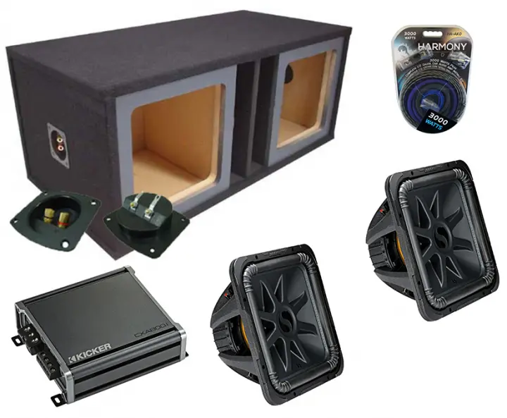 Kicker 46CXA8001 Car Audio Class Mono 1600W Peak Sub Amp, 44L7S152 Car ...