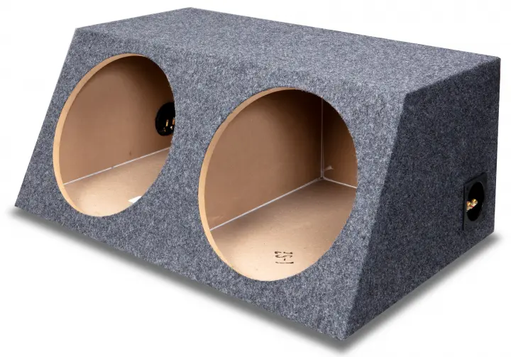 Car Audio Dual 12" Sealed Subwoofer Slanted Hatchback Stereo Sub Box ...