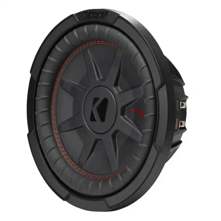 Kicker 48CWRT102 10" CompRT CWRT10 Series Sub 400W RMS 2 Ohm DVC Car Subwoofer with Harmony ...