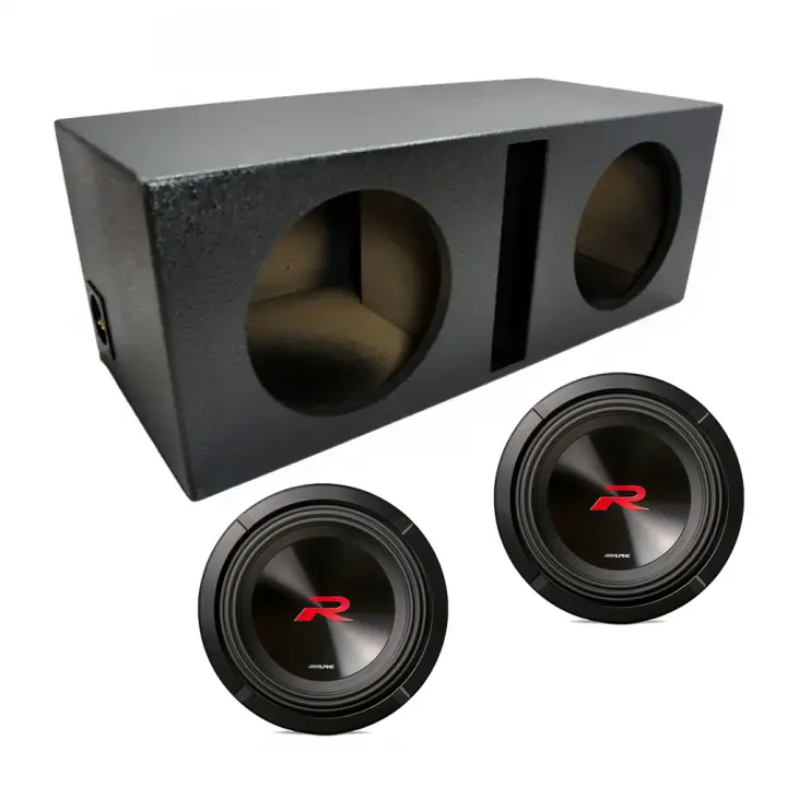 Universal Car Stereo Rhino Coated Ported Dual 10" Alpine Next ...