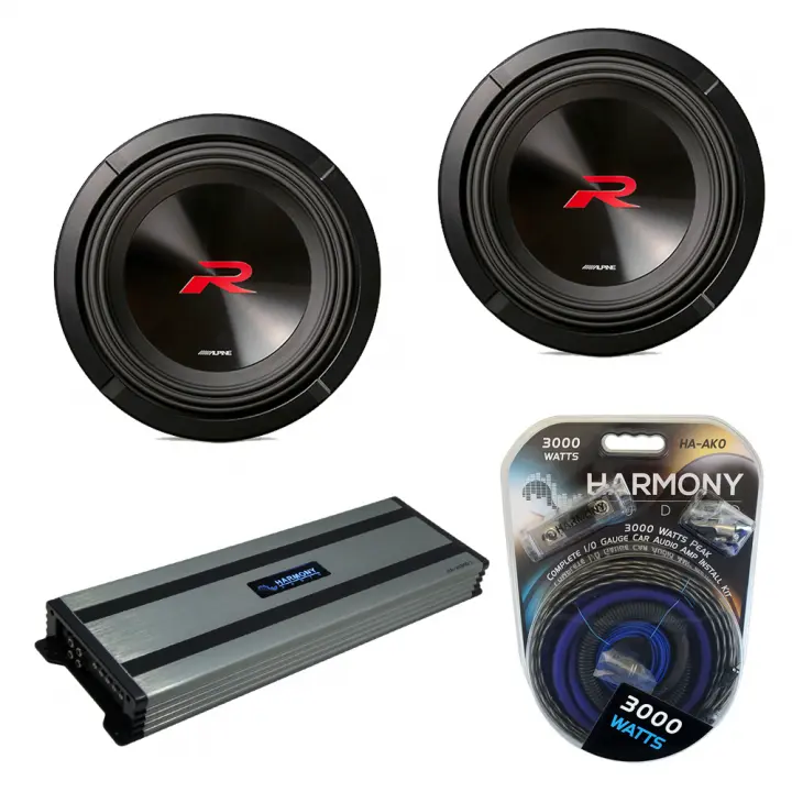 Alpine (2) R2-W12D2 Car Audio Type R Series Sub 1500W Peak 12 ...