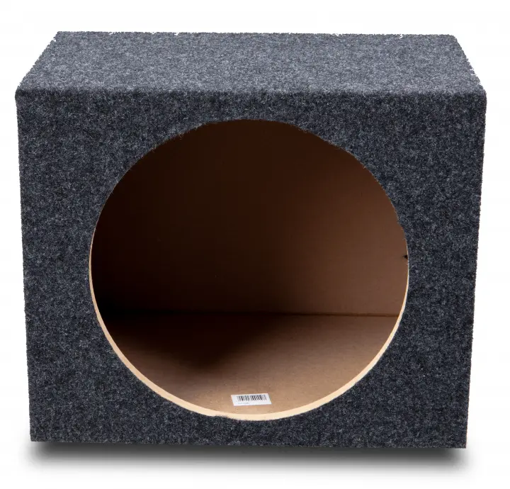 Car Audio Single 12" Sealed Subwoofer Rear Angle Sub Box Enclosure 5/8 ...