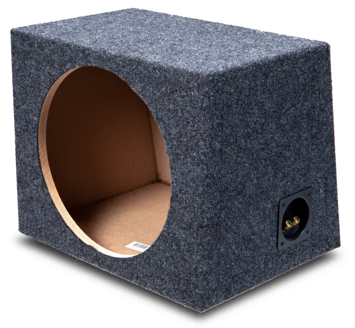 Car Audio Single 12" Sealed Subwoofer Rear Angle Sub Box Enclosure 5/8 ...